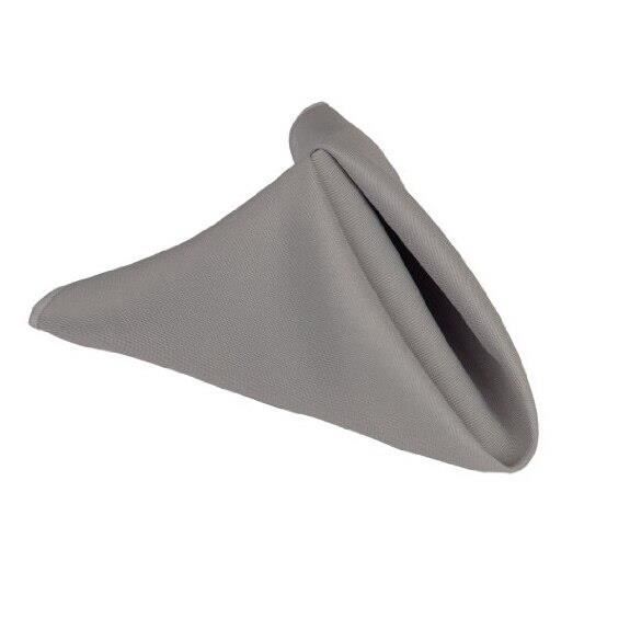 Serviette de Table,12PC POLYESTER RESTAURANT dîner tissu lin blanc ...