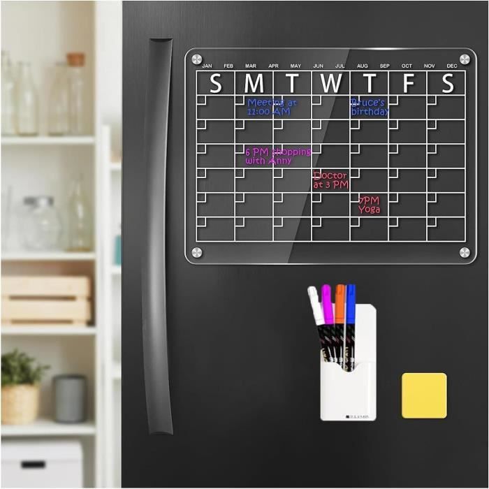 Planning Frigo Magnetique, 14X11, Tableau Frigo Magnétique, Comprend 4 ...