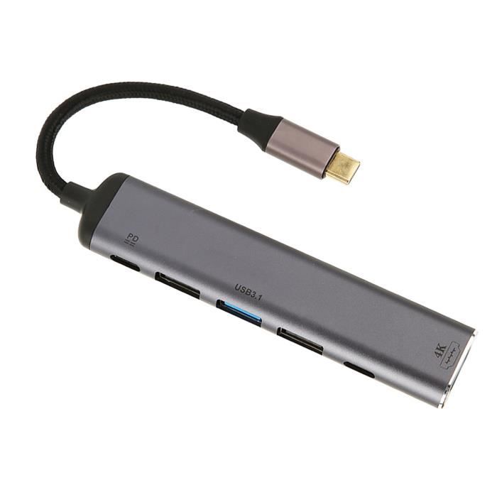 LAM-Concentrateur USB C 7 en 1 Station d'accueil USB C 7 en 1 fil ...