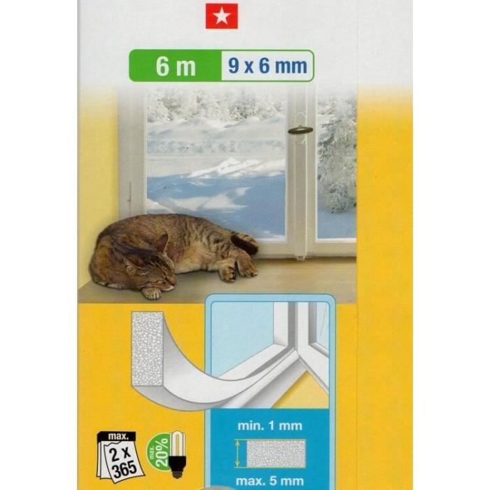 Joint de Calfeutrage pour Fenêtre Type D Blanc Profil PU 6m - Cdiscount ...