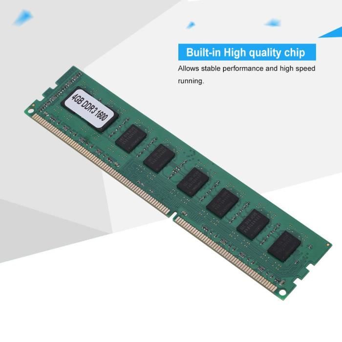 GAR® Module de Mémoire RAM 4 Go DDR3 1600 MHz 240Pin AMD Desktop Carte ...