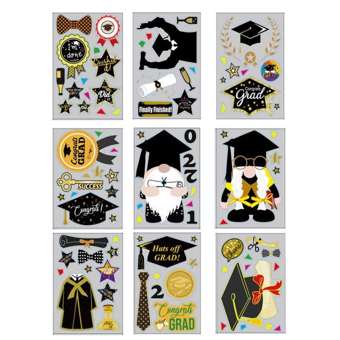 Stickers muraux Graduation Décorations 2021 signes baccalauréat Cap ...