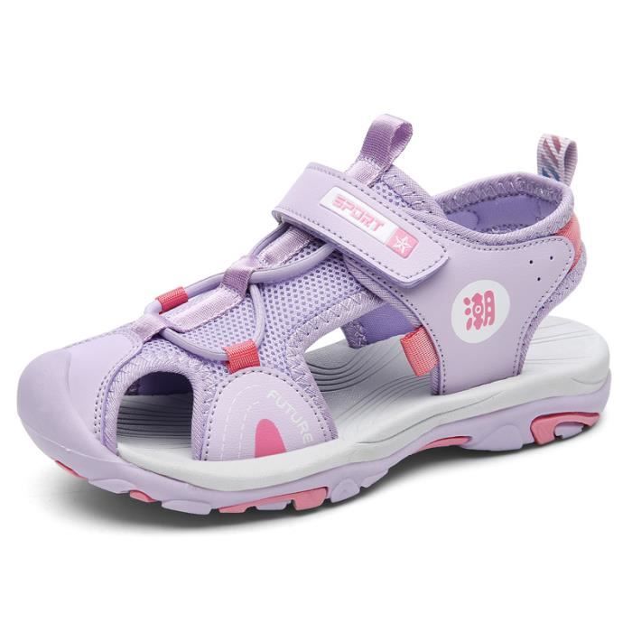 Sandales pour filles et filles - HJSUNFORYOU - Cuir véritable ...