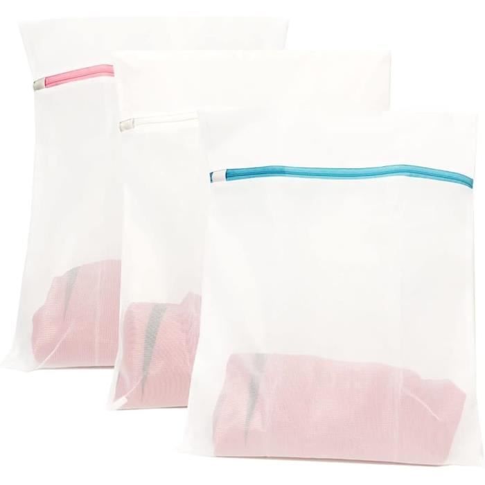 Sacs à Linge, 3 Pièces Grand Sac à Lavage du Linge à Mailles 50x40 CM ...