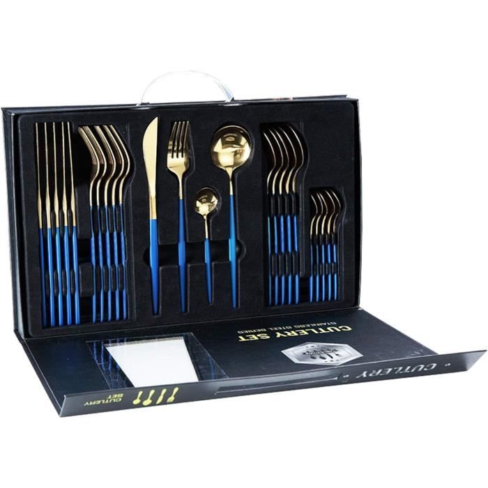 Rismart Set de Couverts, Set de Couteaux et Fourchettes Cuisine en ...