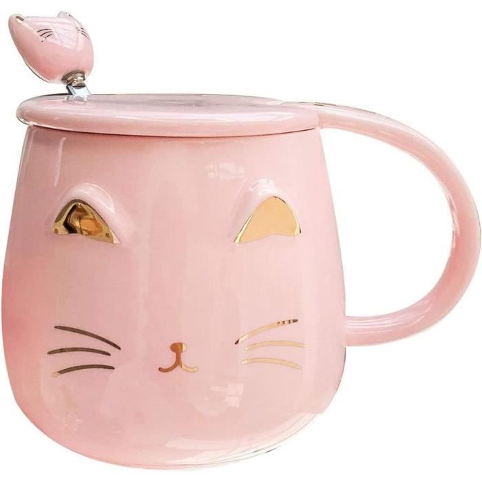 Tasse de chat,mug chat, Tasse à café en céramique mignonne avec Lovely ...