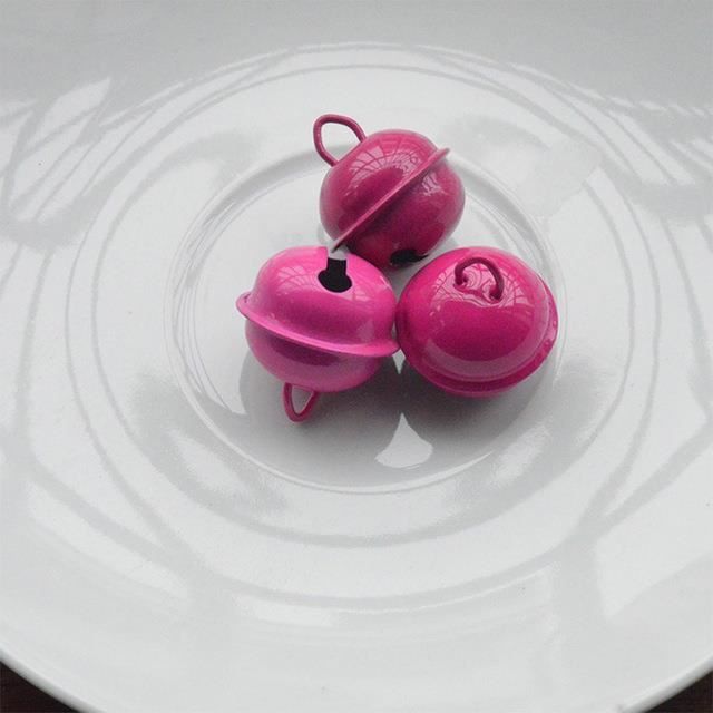 GRELOT CLOCHE,rose red-22mm--Cloche colorée en fer et métal, 20 pièces ...