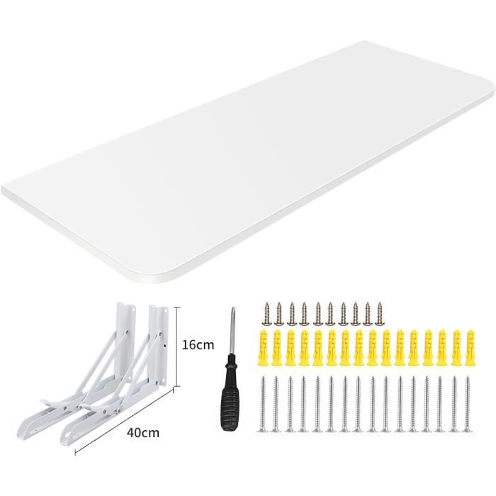 Bureau Pliable Mural, Table Pliante Murale Etagere Flottante En Bois ...