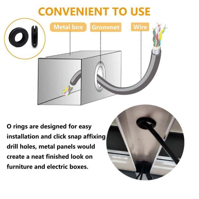 280 Pcs Passe Fil En Caoutchouc, M3-M5-M6-M8-M10-M12-M16 -M18 Joint ...