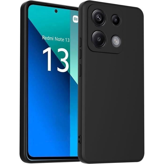 Coque Silicone - XIAOMI - REDMI NOTE 13 4G - Noir - 2 Vitres Verre ...