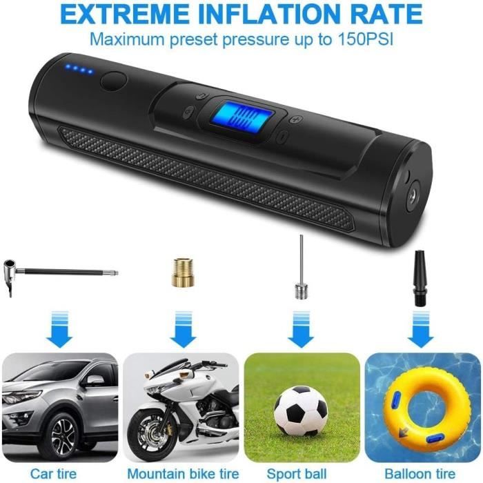 AOKBON Mini Compresseur d’Air Portable Auto 150 PSI Gonfleur Pneus ...