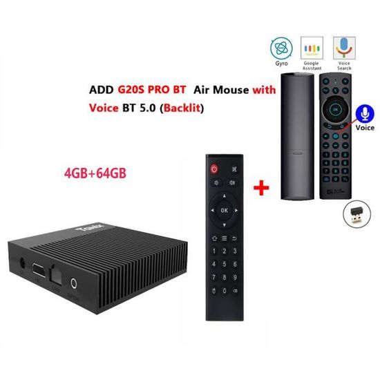 4 Go 64 Go G20S Pro BT - Boîtier Smart Tv Android 11, Amlogic S905x4, 2.4g 5g, Double Wifi 100m ...