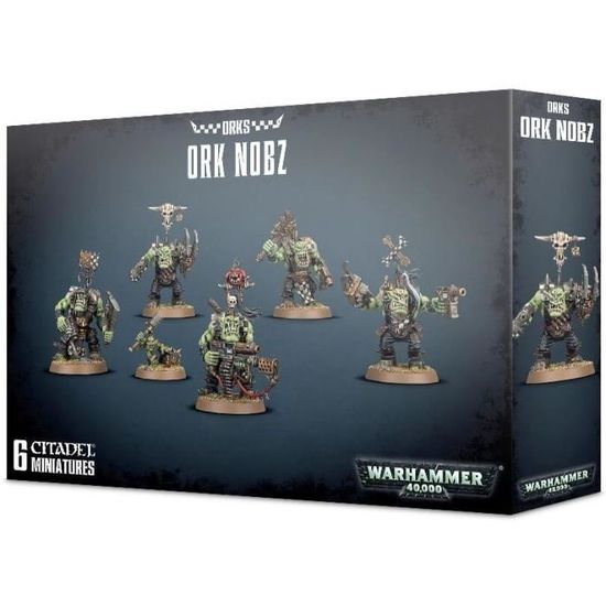 Figurine Games Workshop Warhammer 40k - Orks Nobz 2018 - vert/gris - TU ...