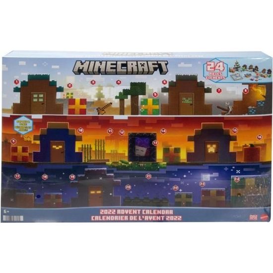 Minecraft, Mini Mobheads - Calendrier de l'Avent 2022 - Cdiscount Maison