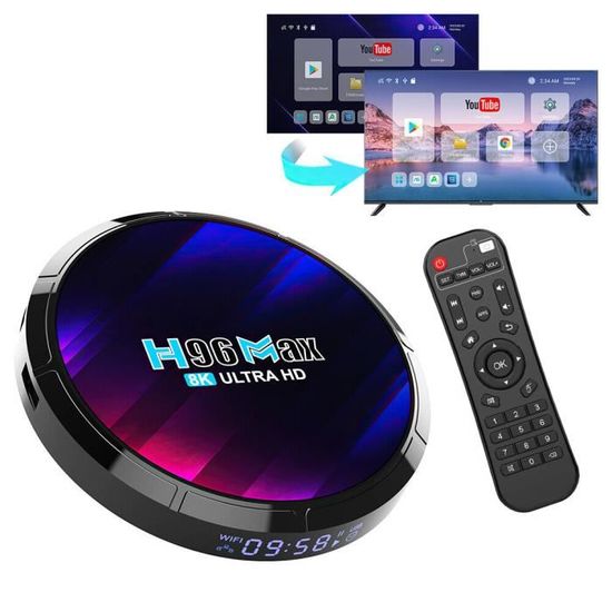 Boite multimedia-Smart TV Box Android TV Box 2Go 16Go Boîte TV 8K HD Lecteur Multimédia 2.4G/5G ...