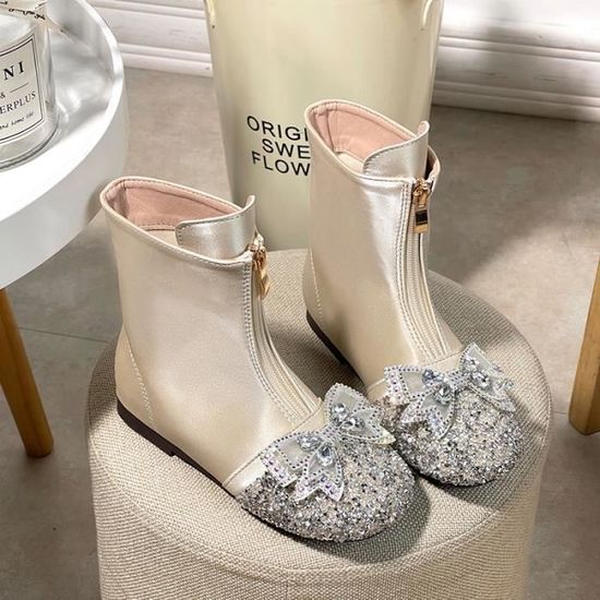 Bottes Martin pour filles - Cuir - Courtes de princesse en velours ...