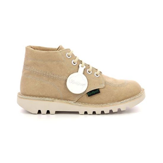 KICKERS Bottillons Kick Hi Beige clair Beige clair - Cdiscount Chaussures