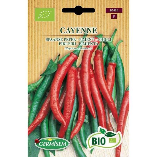 Bio Graines Piment Cayenne[J714] - Cdiscount Jardin