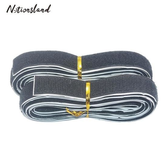 Velcro collant,3M--Ruban de Fixation Auto Adhésif Noir à Crochet et Boucle, Attache de Bain ...