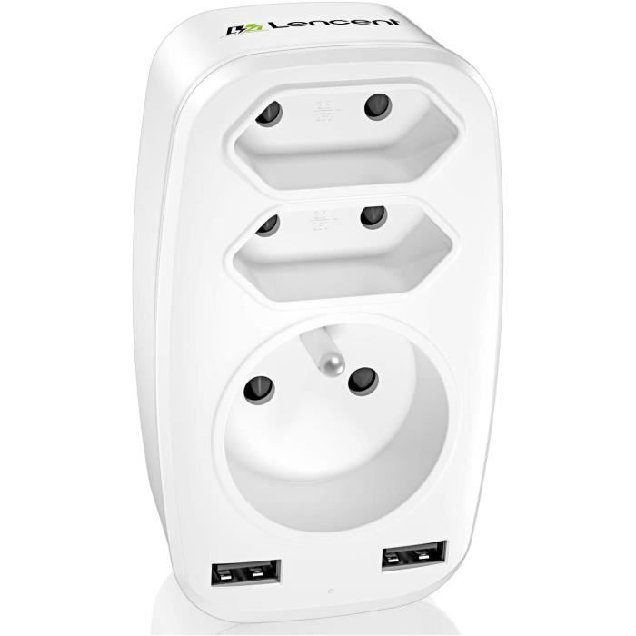 Prise usb secteur multiple, 5 en 1 chargeur usb multiprises avec 1 ...