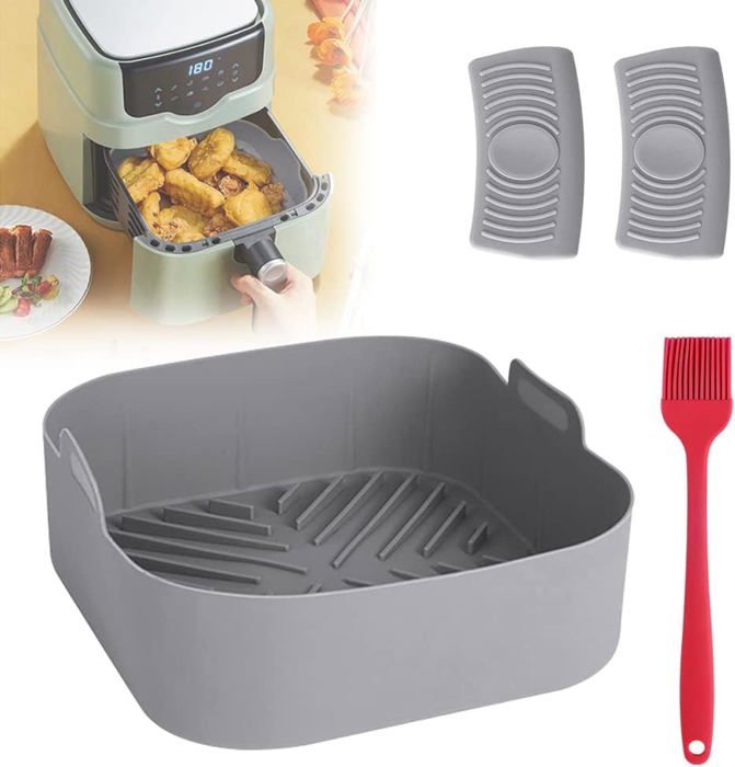 Panier À Friteuse En Silicone Panier Air Fryer Silicone Réutilisable ...