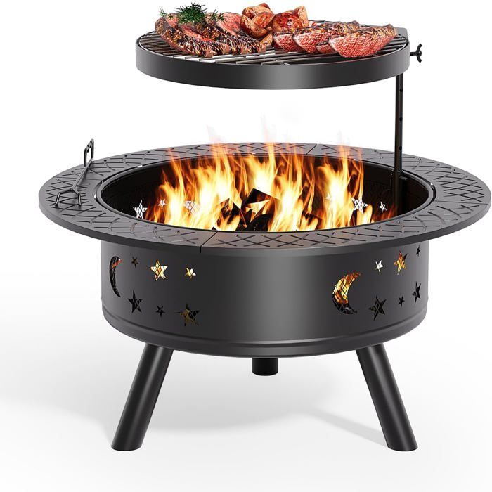 Xbro Brasero Exterieur, 91 cm Brasero Exterieur avec Tisonnier pour Le ...