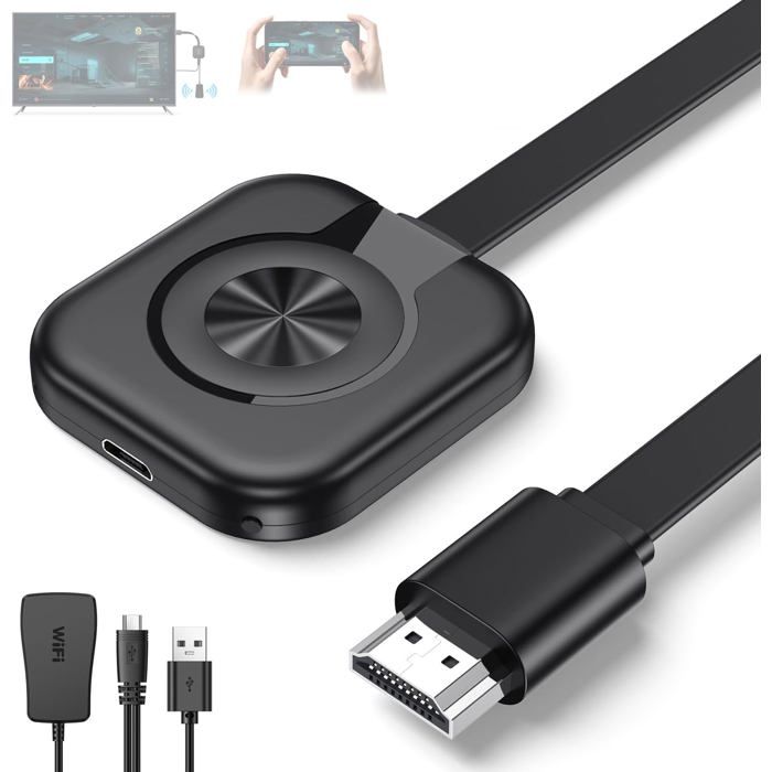 HDMI sans Fil,4K Wireless HDMI Dongle,Récepteur HDMI sans Fil 2.4G ...