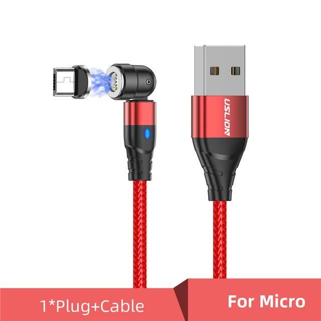 Rouge pour mirco-Pour 2m-câble Micro USB-type-c 5A magnétique 5a pour ...