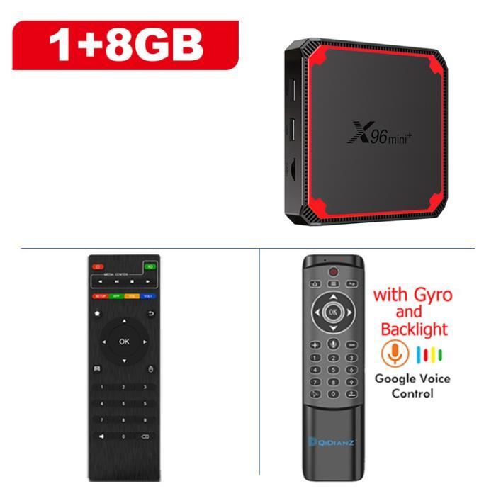 Ue Plug - 1G 8G Air Mouse 1 - Boîtier Smart TV X96 Mini Plus, Amlogic ...