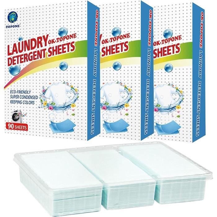 270Pcs Feuilles De Lessive Écologique, Feuilles De Détergent À Lessive ...