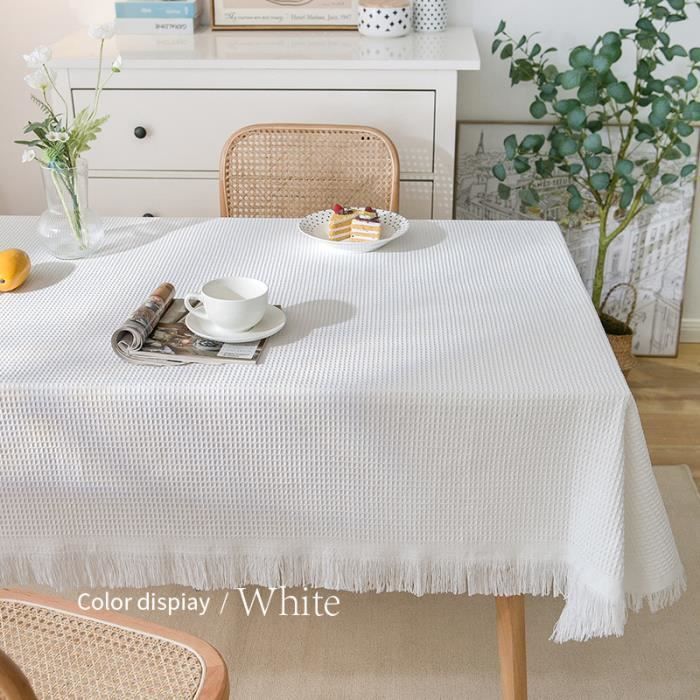 Nappe 90*90cm nordique en coton et lin,table basse rectangulaire Gland ...