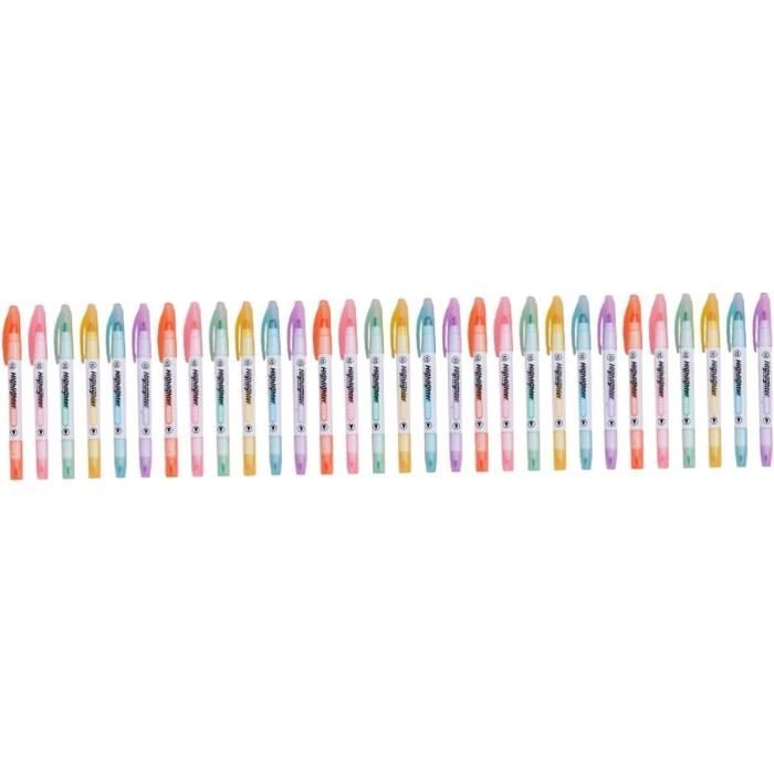 5 Boîtes Surligneur À Double Extrémité Midliners En Plastique Stylo À ...