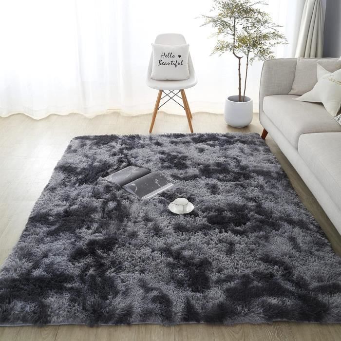Salon Tapis Moelleux Antidérapant Tapis Doux Chambre Tapis Fourrure ...