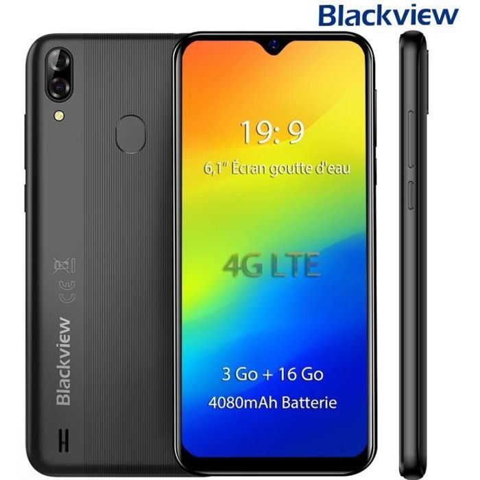 Blackview A60 Pro Smartphone 4G 6.1'' Écran goutte d'eau 3Go Ram 16Go ...