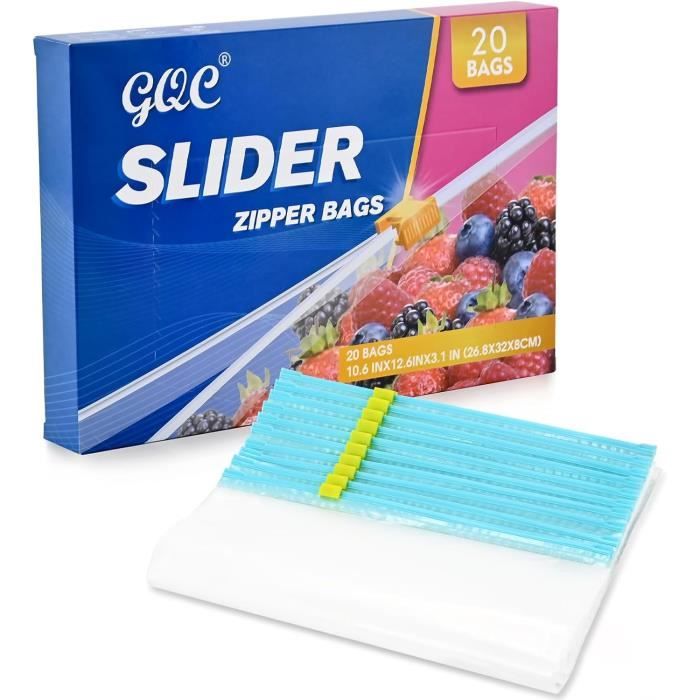 Sacs De Congélation Pour Aliments, 20(26.8X8X32) Cm Sachet Congelation ...