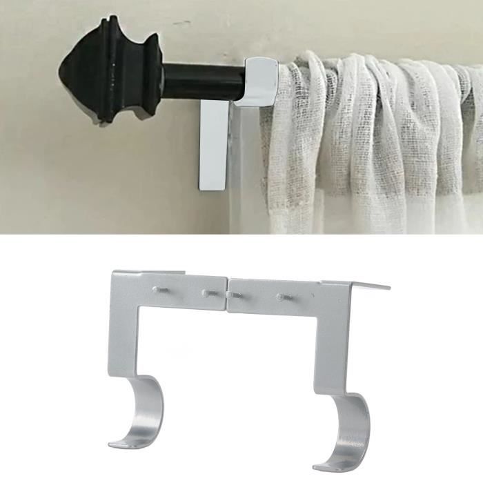 Crochets de tringle à rideau Support de tringle à rideau en acier ...