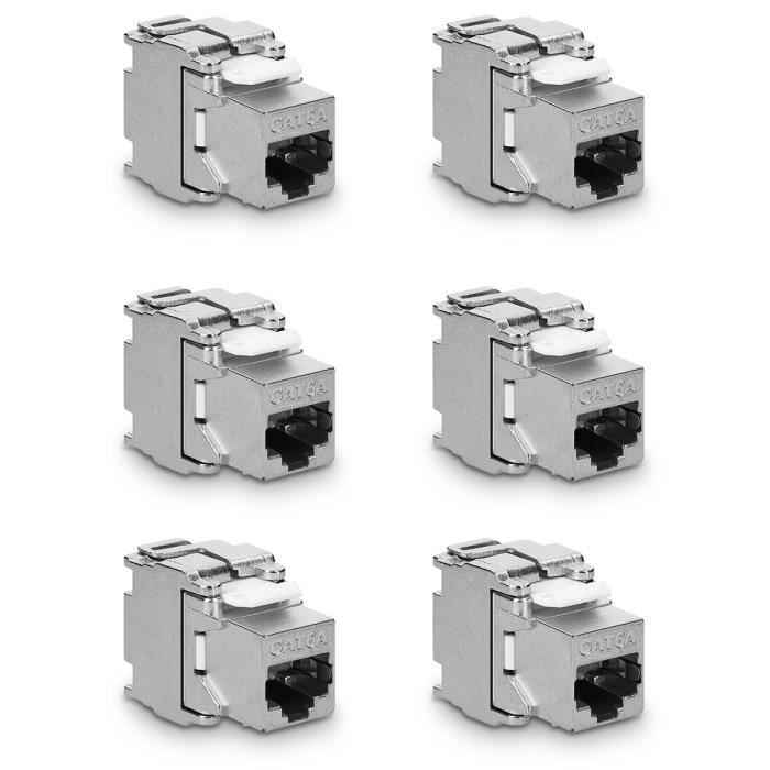 Kwmobile 6x Module Keystone Catégorie 6A - 6 Modules de Brassage pour ...
