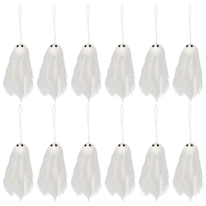 1 set 12pcs accessoires décoratifs d'Halloween suspendus Ghost Home ...