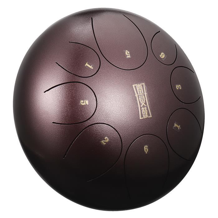 NEUFU 10'' Tongue Drum Instrument de Percussion Acier Tambour Langue de ...