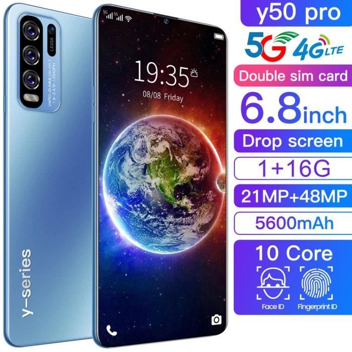 Y50 PRO Smartphone Android 6,53 " grand écran - 1G + 16G - double carte ...