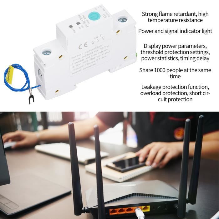 VBESTLIFE Compteur d'énergie Wifi Smart Switch Commutateur de ...