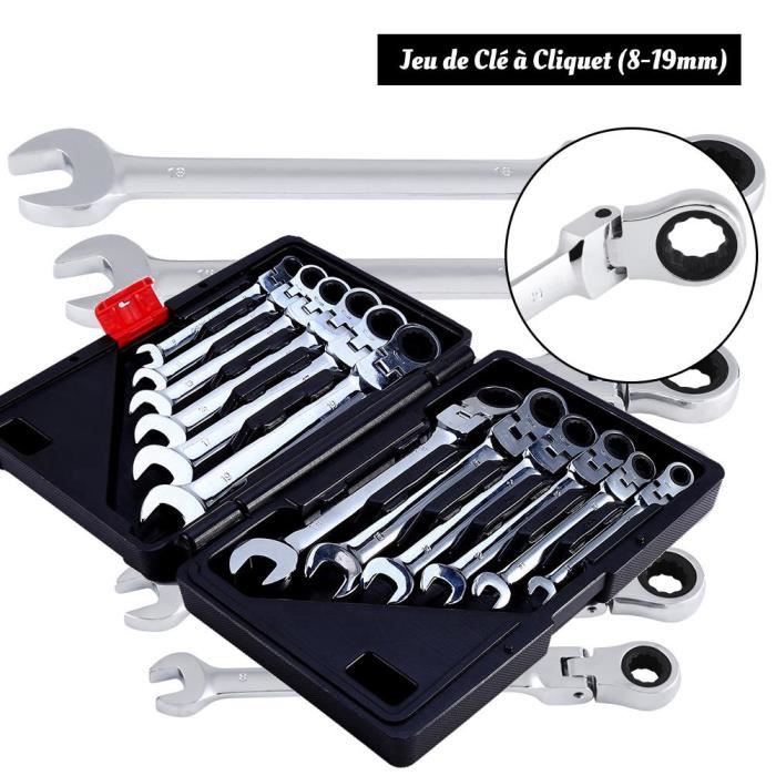 PAL 8 9 10 11 12 13 14 15 16 17 18 19 Jeu de Clés à molette de tête ...