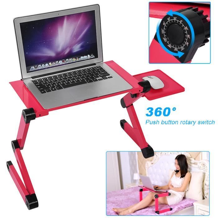 NEUF Support PC Table Ordinateur Portable Tablette Table de Lit Pliable ...