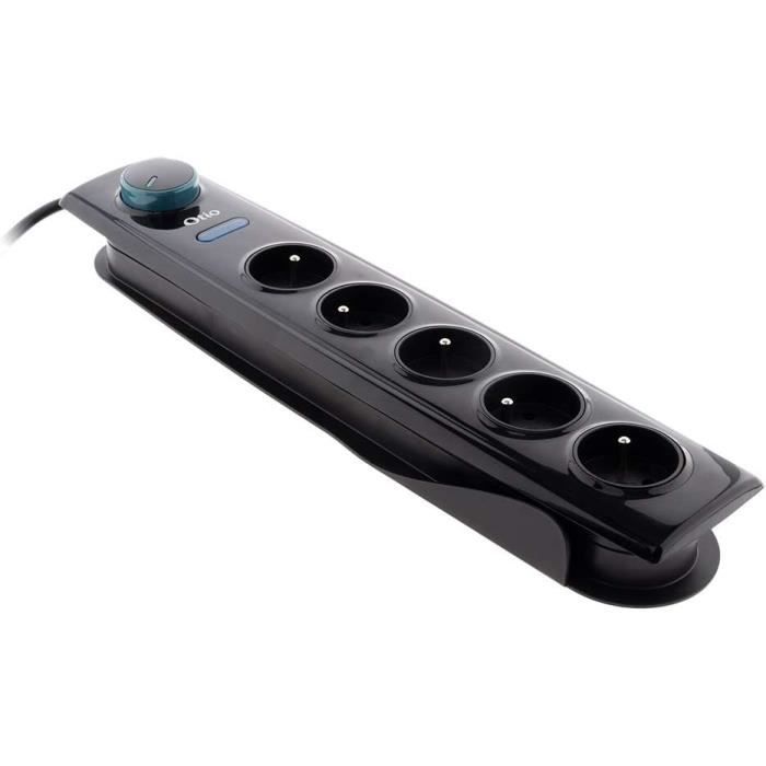 Bloc multiprise parafoudre 5 prises avec interrupteur Noir - A952 ...