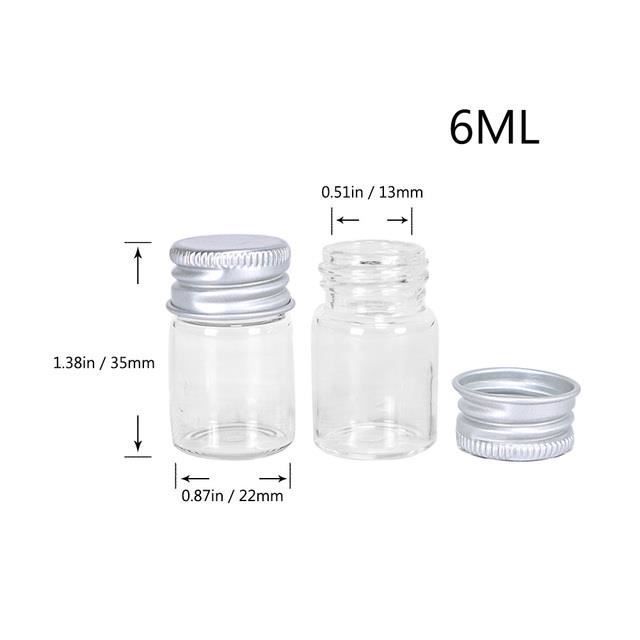 POT A EPICES,6ml(22x35mm)--Bouteilles en verre de 5ml-6ml-8ml-10ml-12ml-15ml-20ml-25ml-30ml avec ...