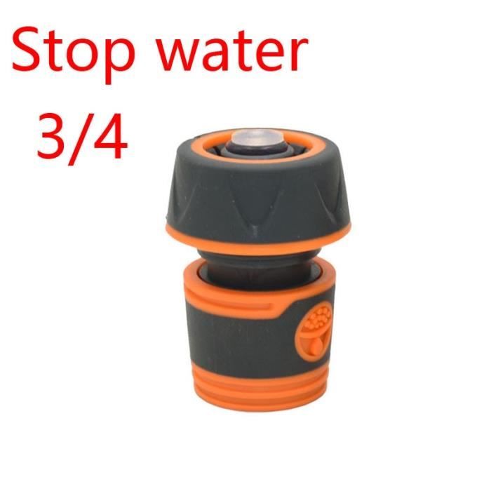 3I4 Stop water -Connecteur rapide pour tuyau d'arrosage, 1-2, 3-4 pouces, 16mm, 20mm, adaptateur ...