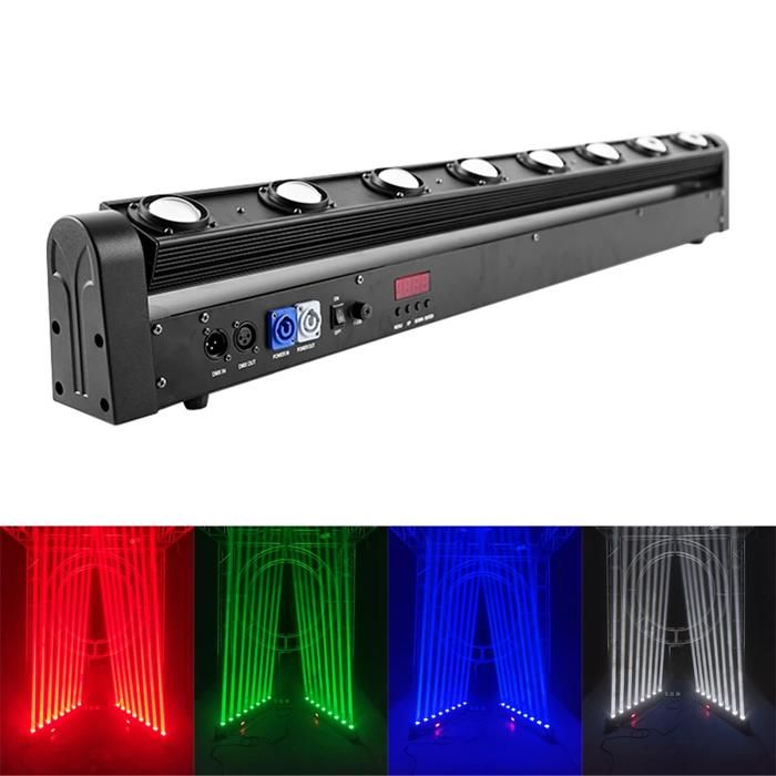 Éclairage de scène LED, 8x12W RGBW, Contrôle DMX512, noir, bougie de l ...