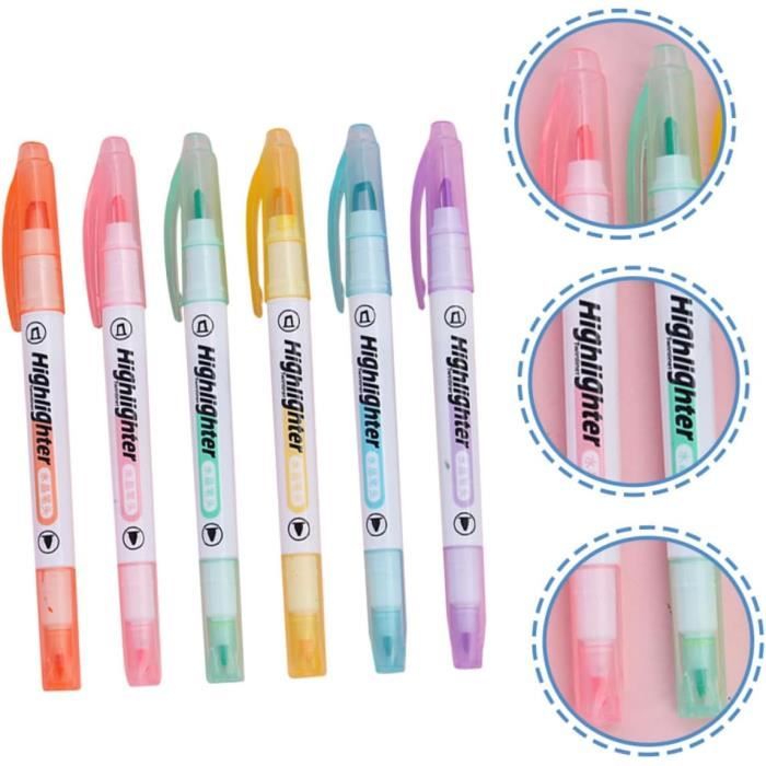 5 Boîtes Surligneur À Double Extrémité Midliners En Plastique Stylo À ...