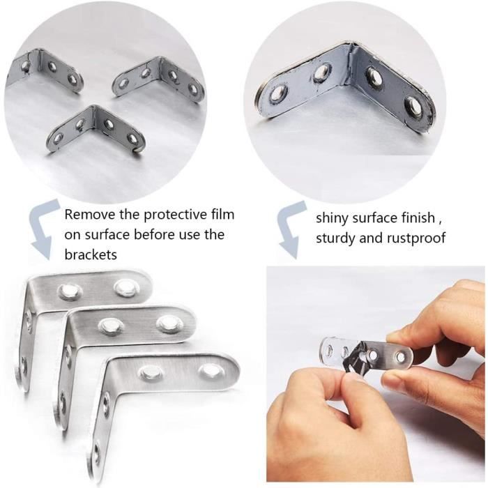 15pcs Equerre D'angle,Équerres de Fixation,Entretoises d'angle acier ...
