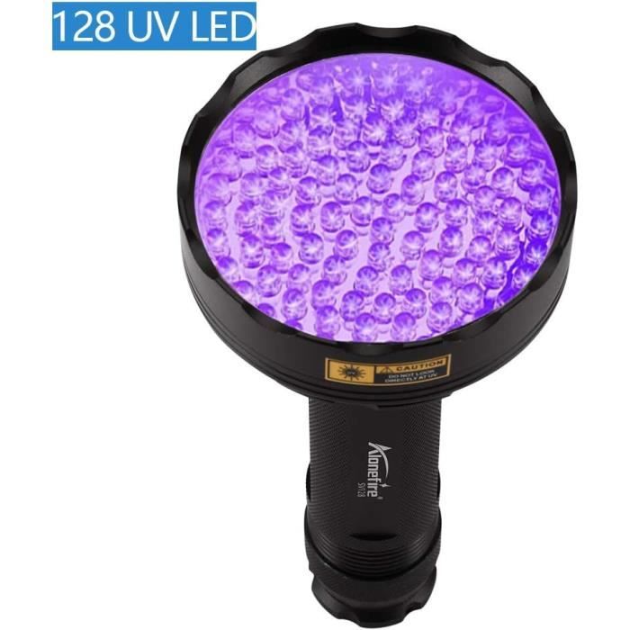 Sv128 395Nm Lampe Torche Uv 128 Leds Puissante Ultraviolet Lumière Noire Détecteur D'Urine Avec ...